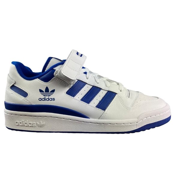 adidas | Shoes | Adidas Mens Forum Low White Royal Blue Shoes Fy7756 ...
